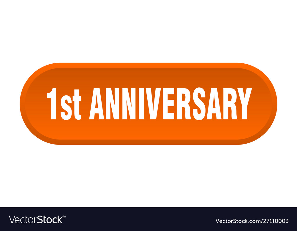 1st anniversary button rounded Royalty Free Vector Image 1st anniversary button rounded Royalty Free Vector Image