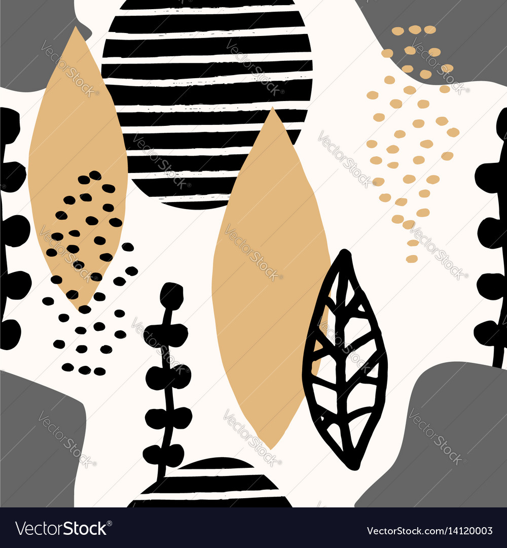 Abstract collage pattern Royalty Free Vector Image
