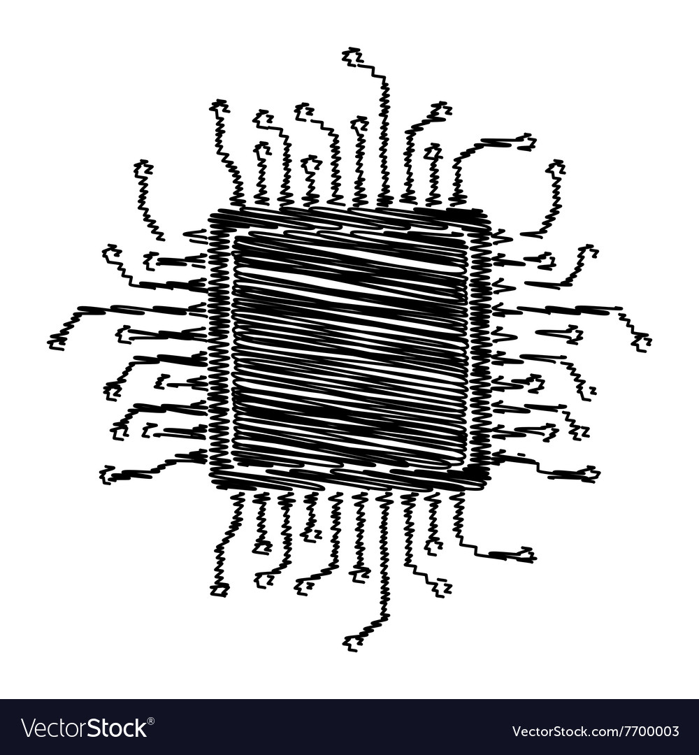 Black icon with scribble effect Royalty Free Vector Image