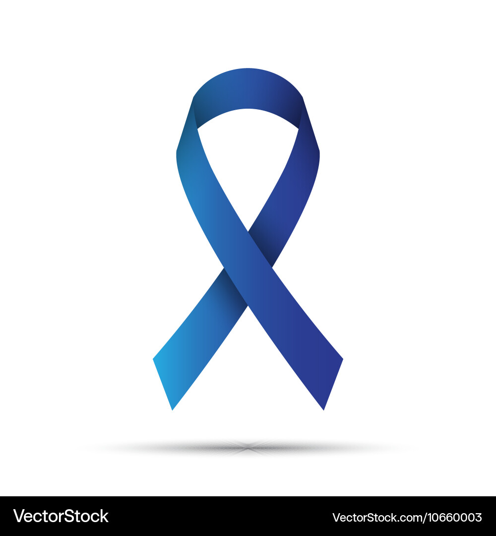 Blue ribbon isolated on white background Vector Image