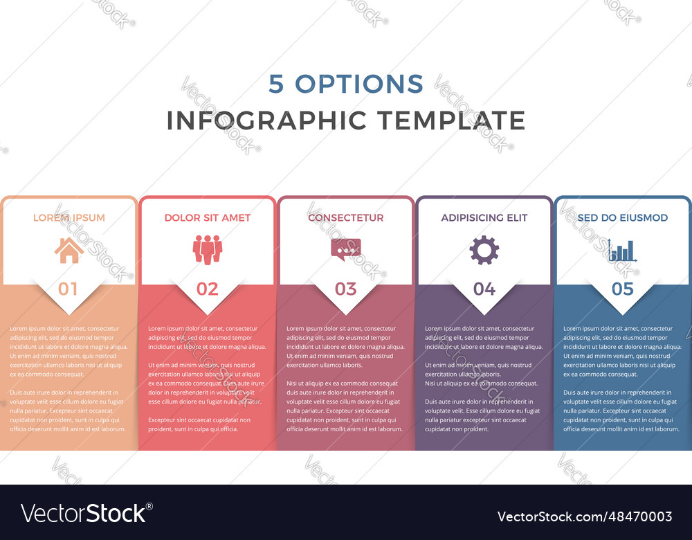 Business infographics - 5 elements Royalty Free Vector Image