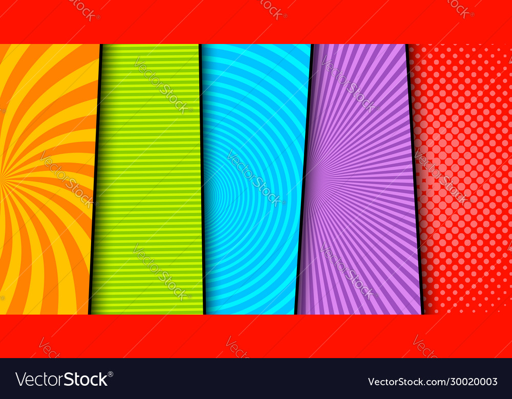 Comic vertical banners composition Royalty Free Vector Image