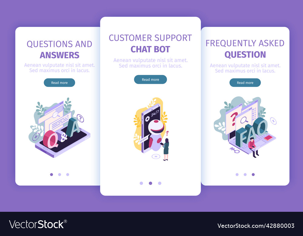 Customer support vertical banners Royalty Free Vector Image