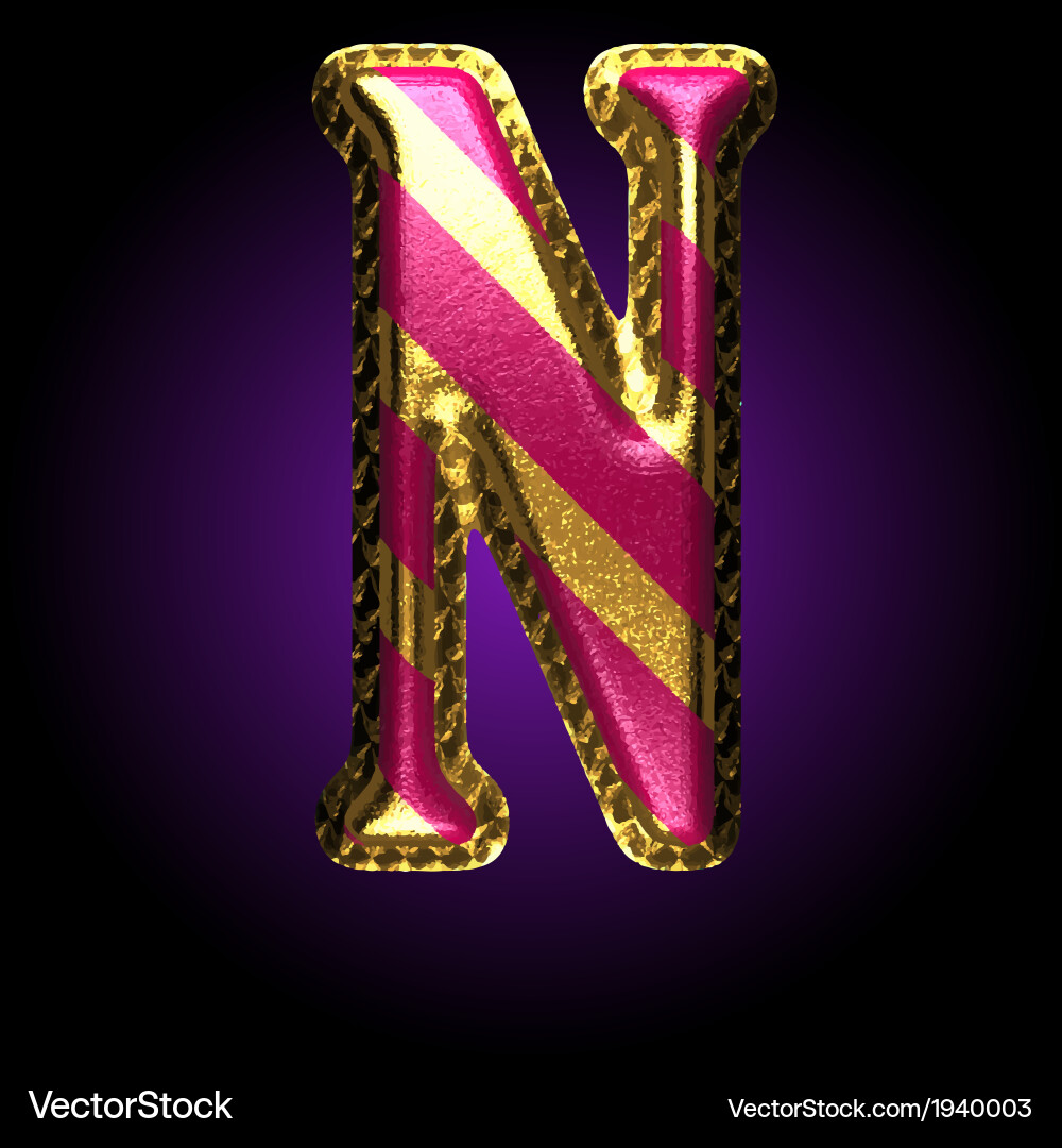 Letter N Wallpaper Pink