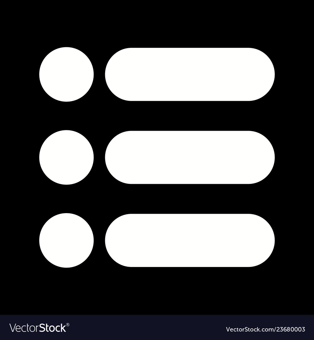 List icon Royalty Free Vector Image - VectorStock