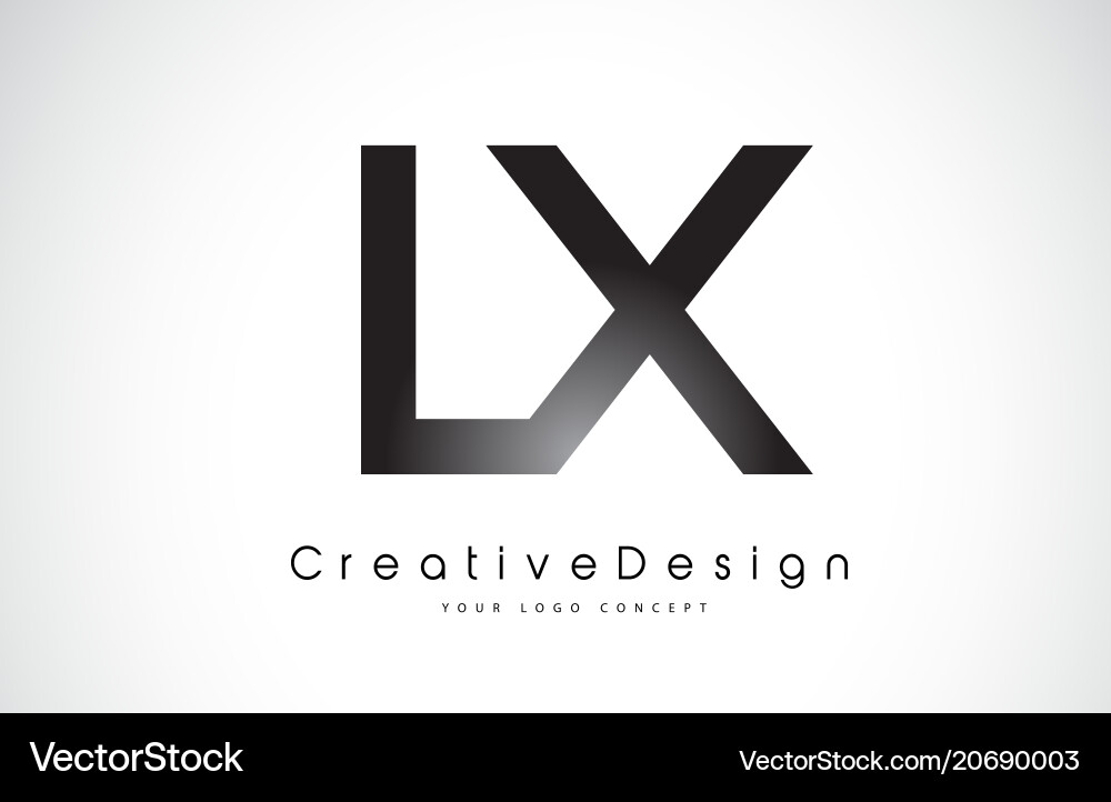Lx l x letter logo design creative icon modern Vector Image
