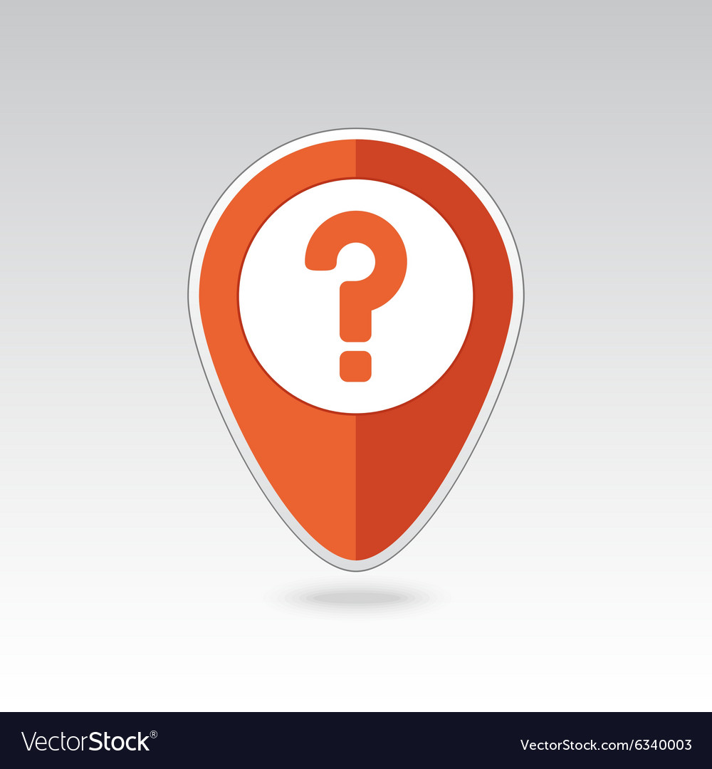 Question mark pin map icon pointer markers Vector Image