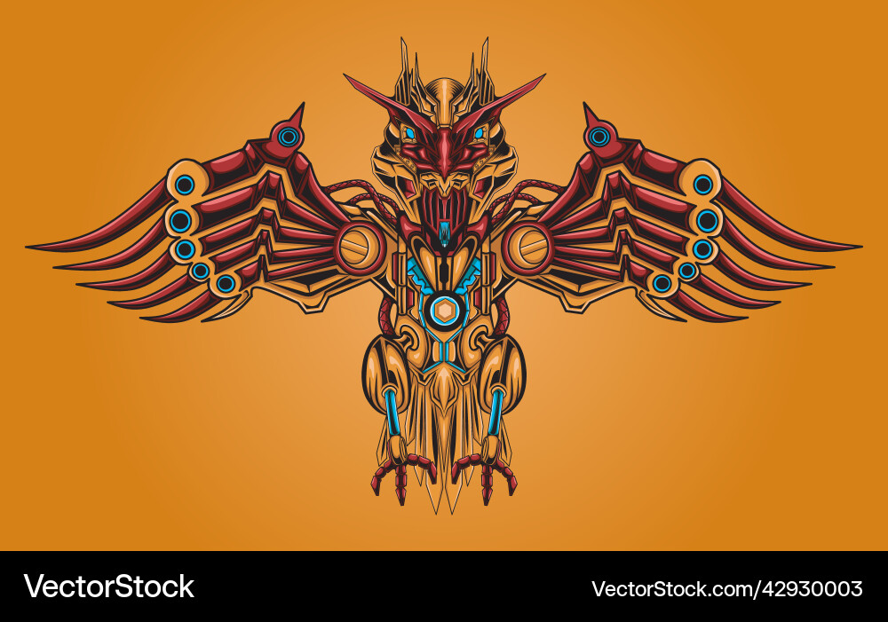 Robot bird Royalty Free Vector Image - VectorStock