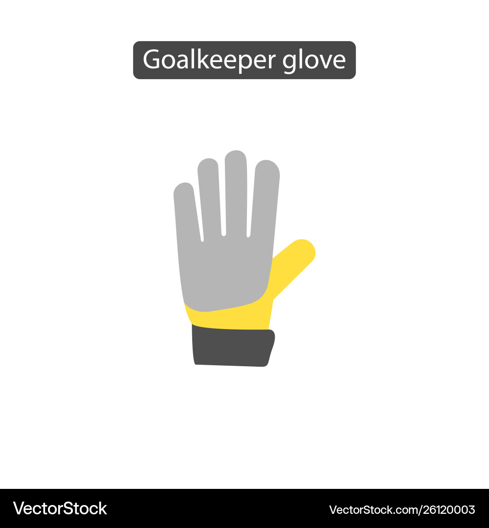Soccer goalkeeper glove Royalty Free Vector Image