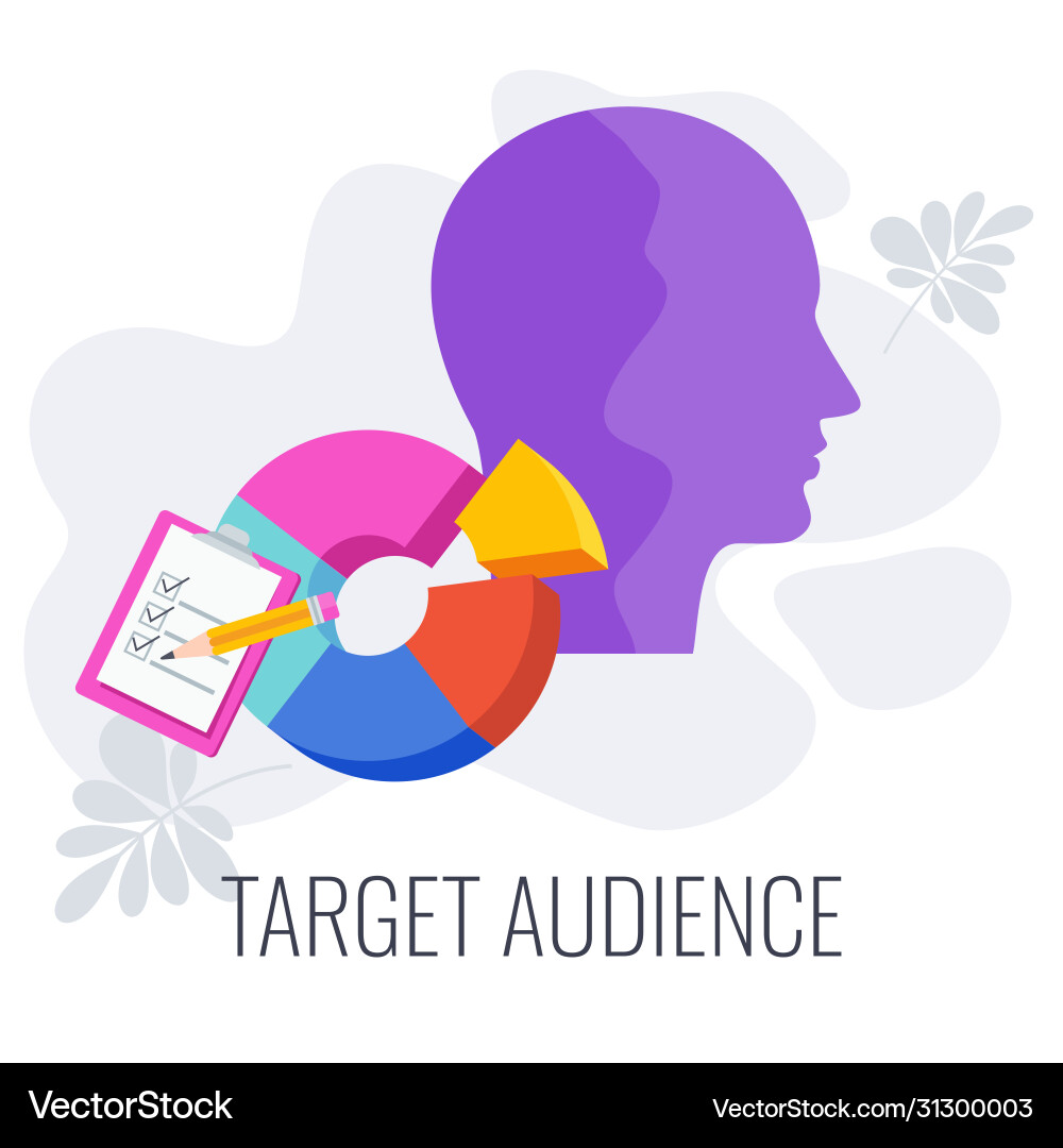 Target audience advertising and marketing Vector Image