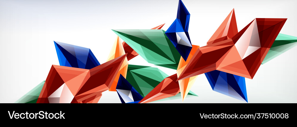 3d triangles and pyramids abstract Royalty Free Vector Image