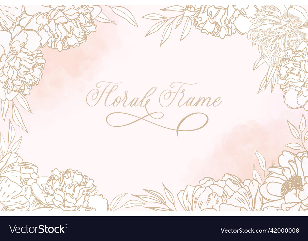 Beautiful Floral Frame Background With Soft Flower