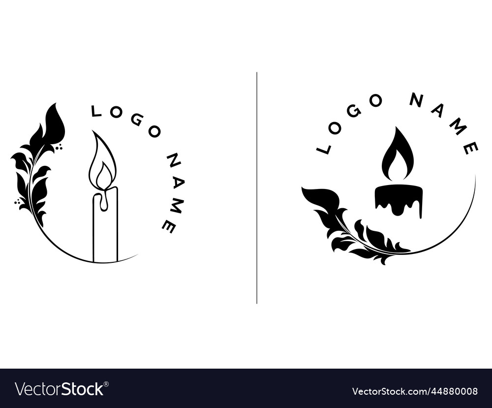 Candle logo design natural logo Royalty Free Vector Image Candle logo design natural logo Royalty Free Vector Image