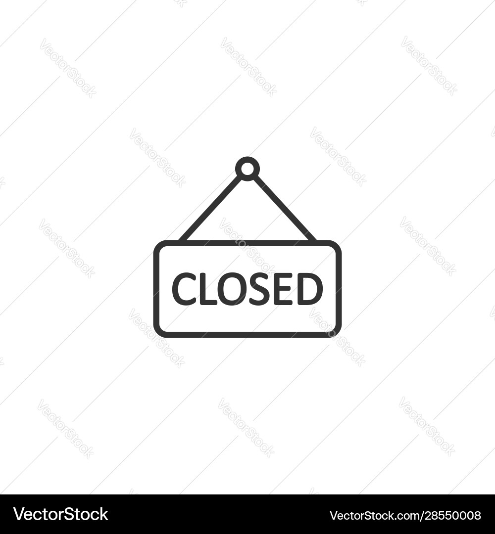 Closed sign icon in flat style accessibility Vector Image