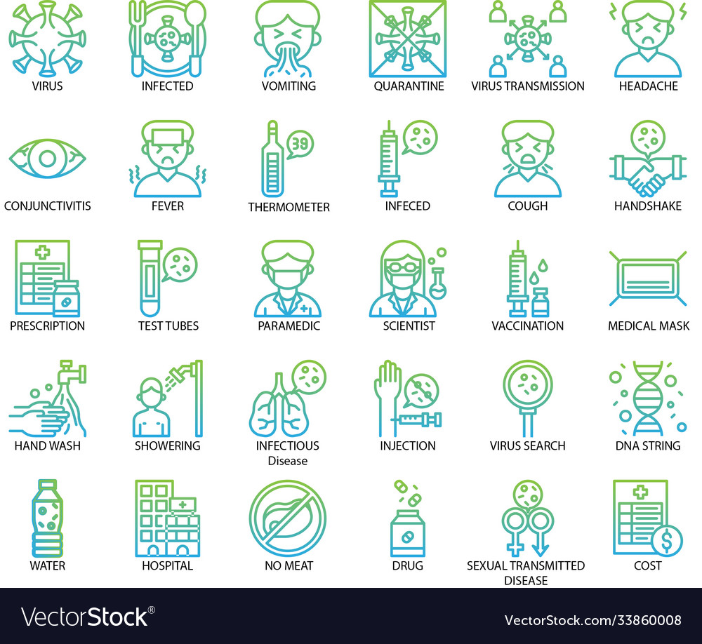 Coronavirus gradient Royalty Free Vector Image