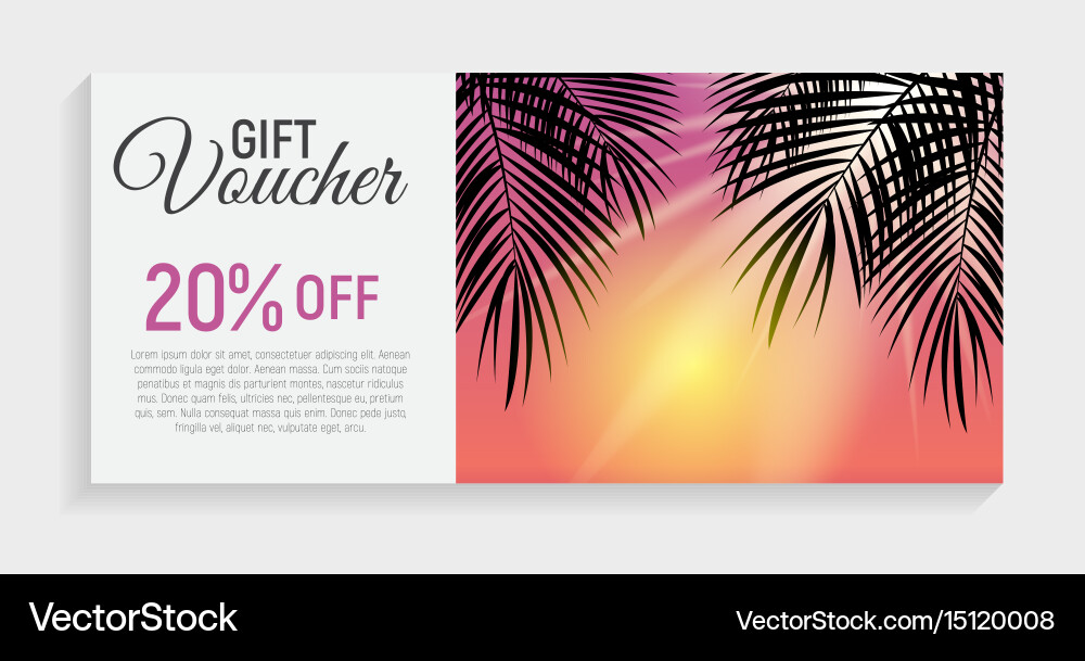 Gift voucher template background Royalty Free Vector Image