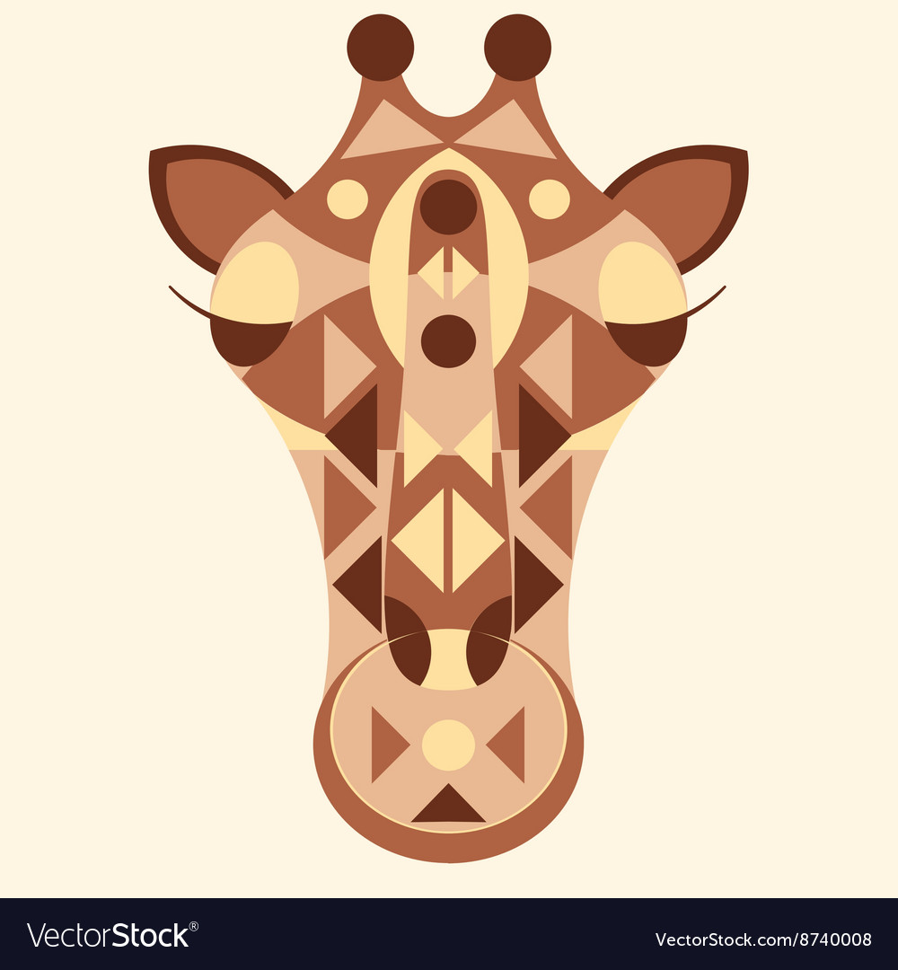 Giraffe geometry Royalty Free Vector Image - VectorStock