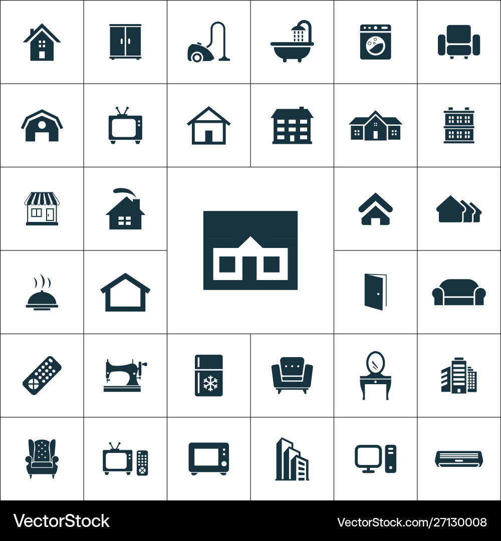 Home icons universal set for web and ui Royalty Free Vector