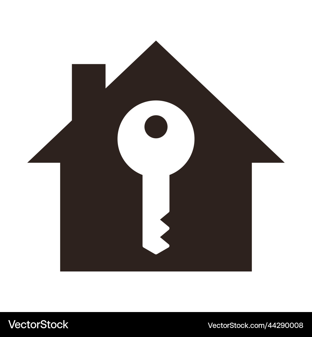 Key shop service icon home Royalty Free Vector Image