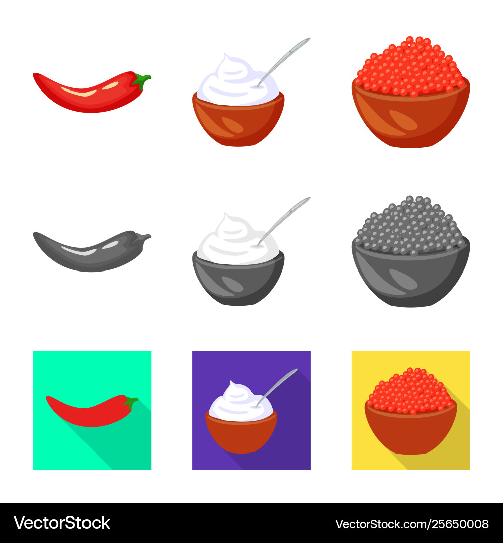 Taste and product sign set Royalty Free Vector Image