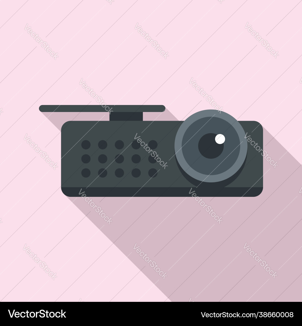 Video projector icon flat digital movie Royalty Free Vector
