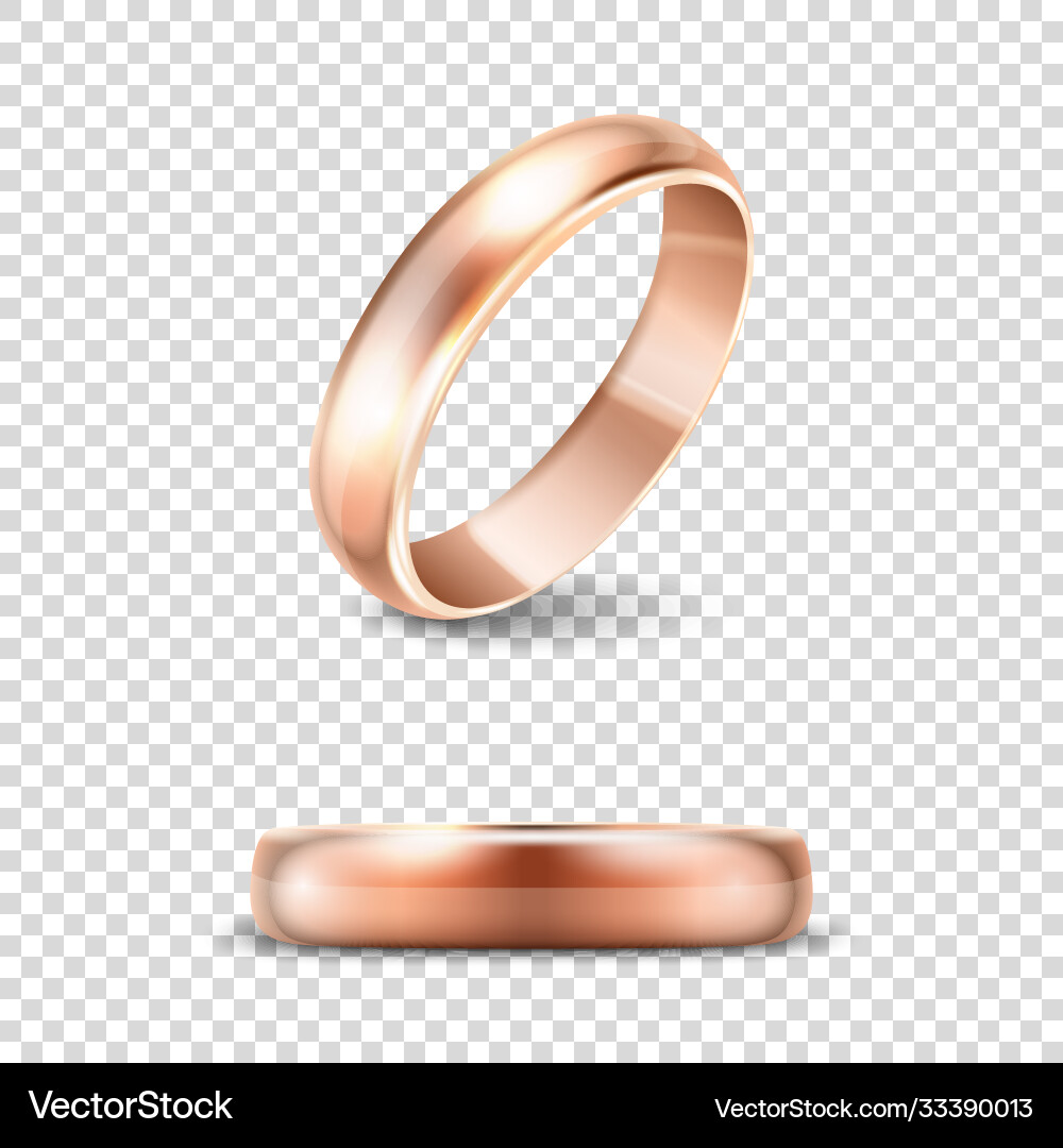 3d realistic gold metal wedding ring icon Vector Image