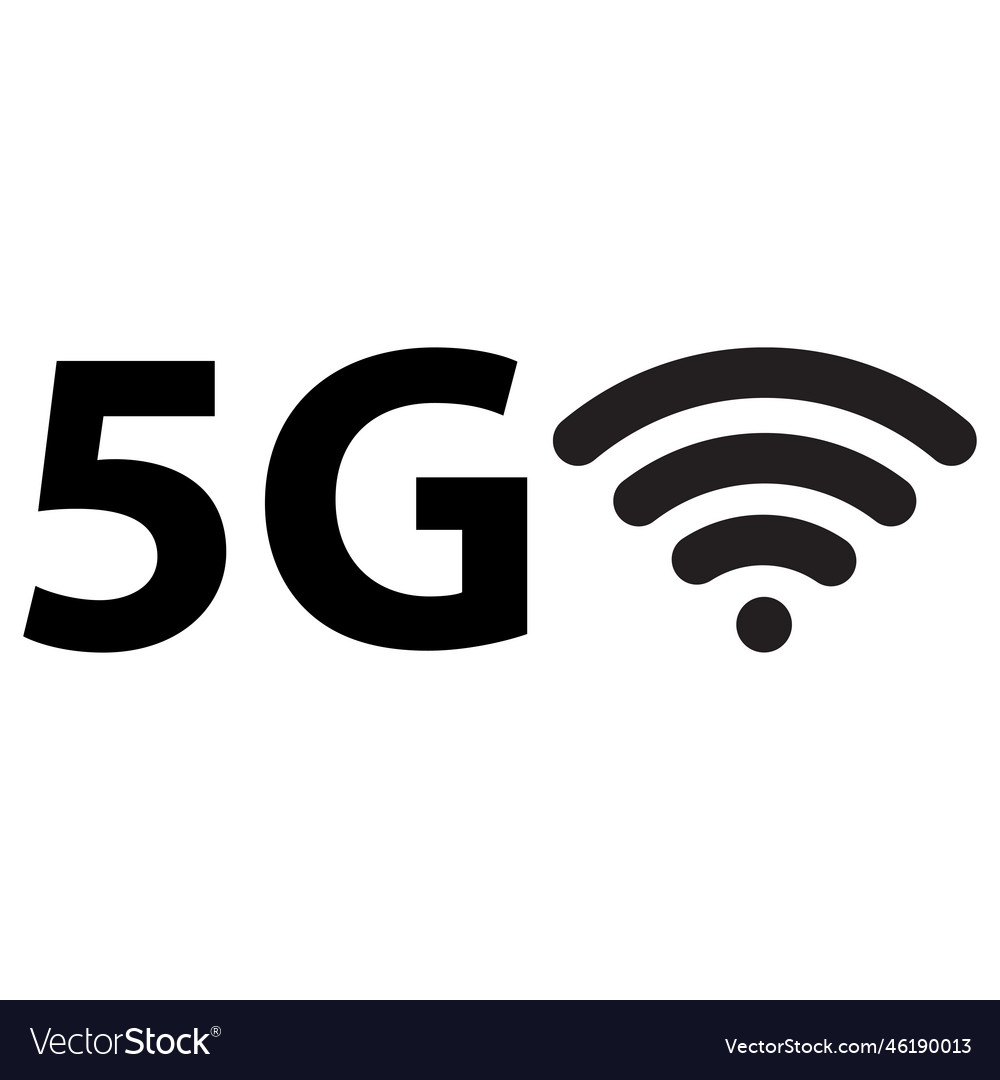 5g wifi icon design isolated on white Royalty Free Vector 5g wifi icon design isolated on white Royalty Free Vector