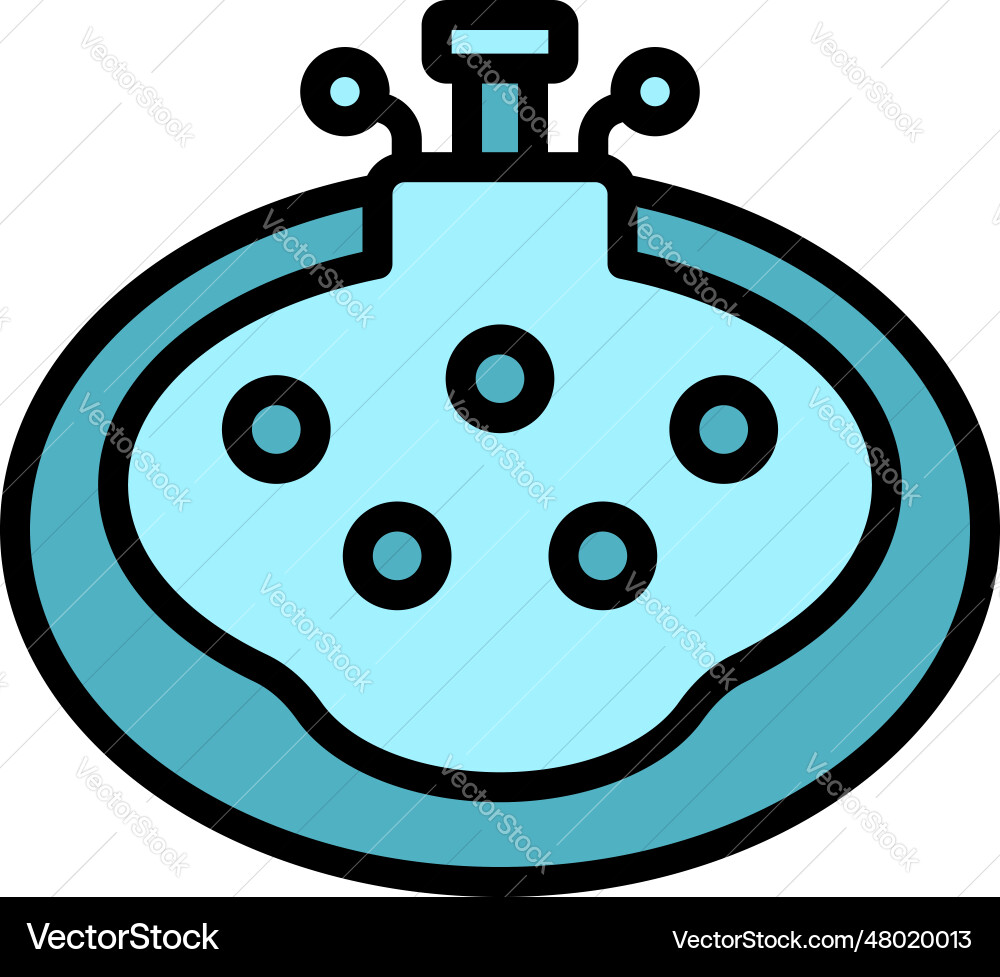 Bathroom spa icon flat Royalty Free Vector Image