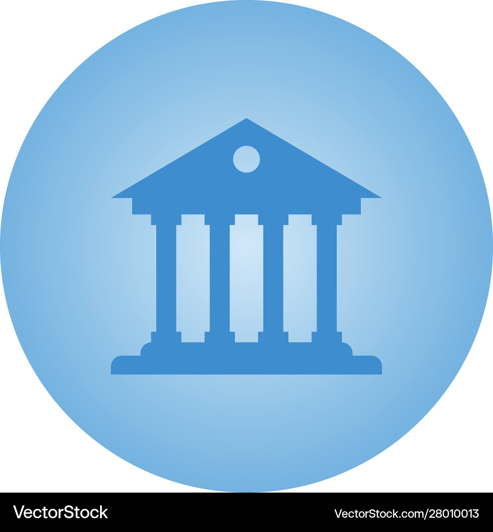 Beautiful bank glyph icon Royalty Free Vector Image