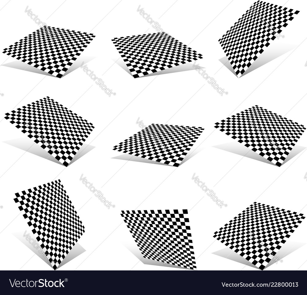 Checkered planes set Royalty Free Vector Image