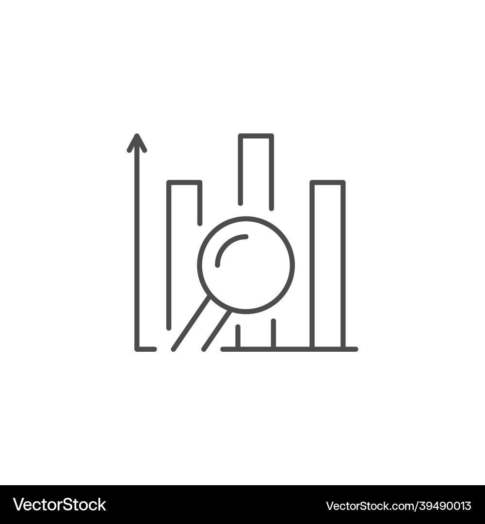 Financial research line outline icon Royalty Free Vector