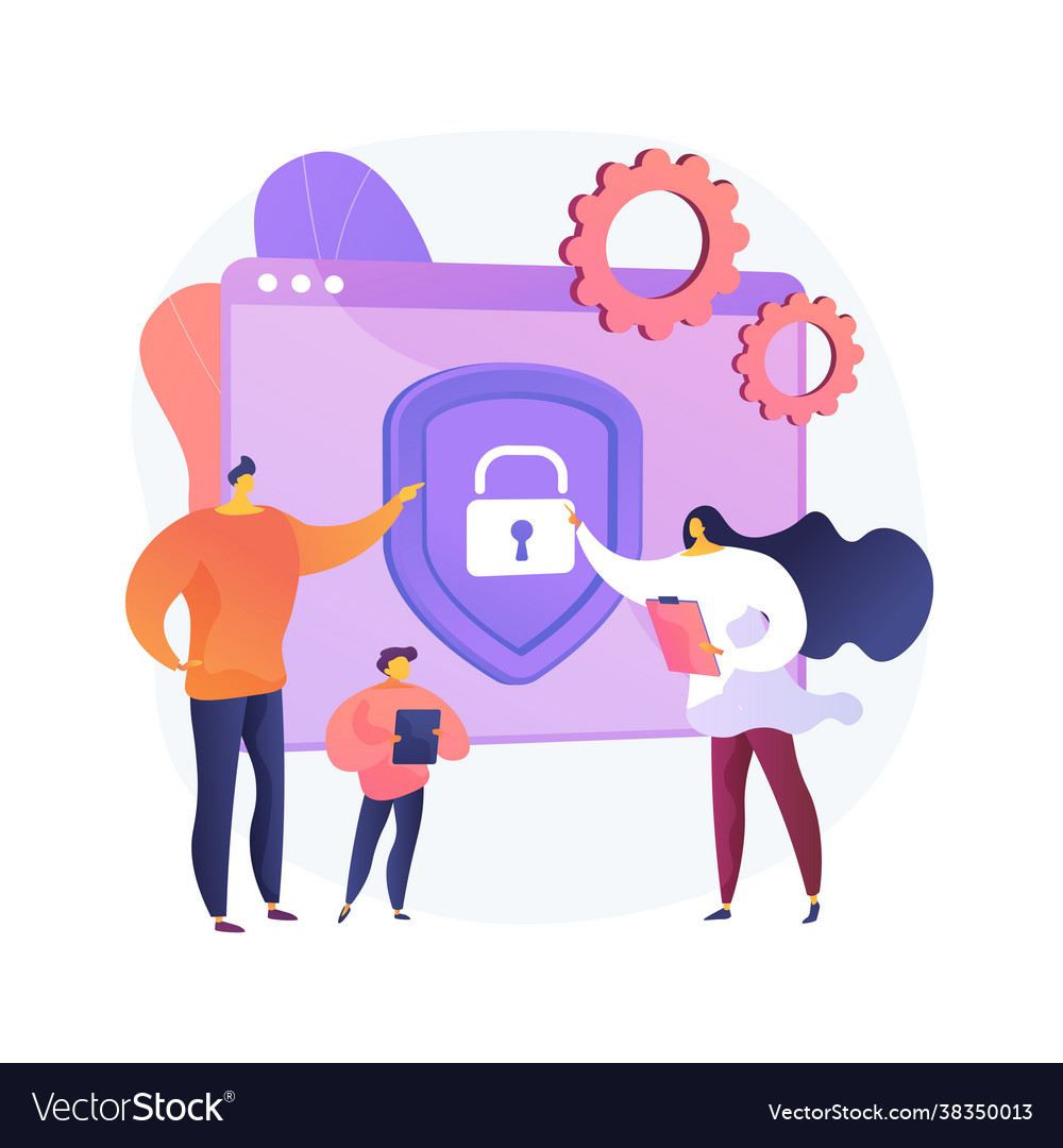 Parental control software abstract concept Vector Image