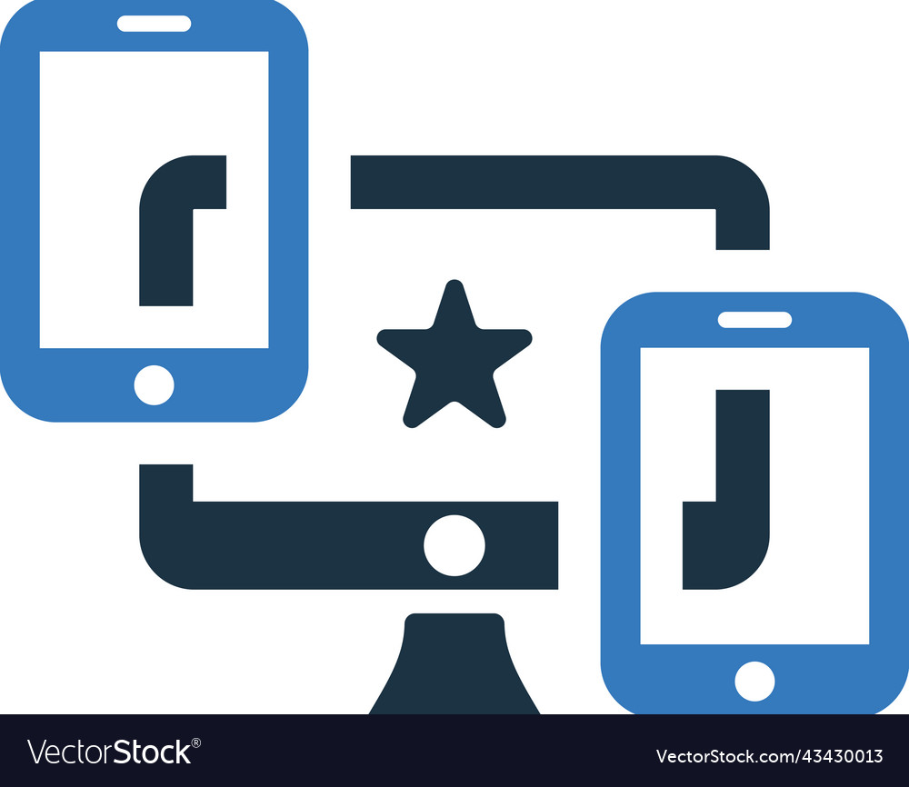 Responsive design icon simple editable graphics Vector Image