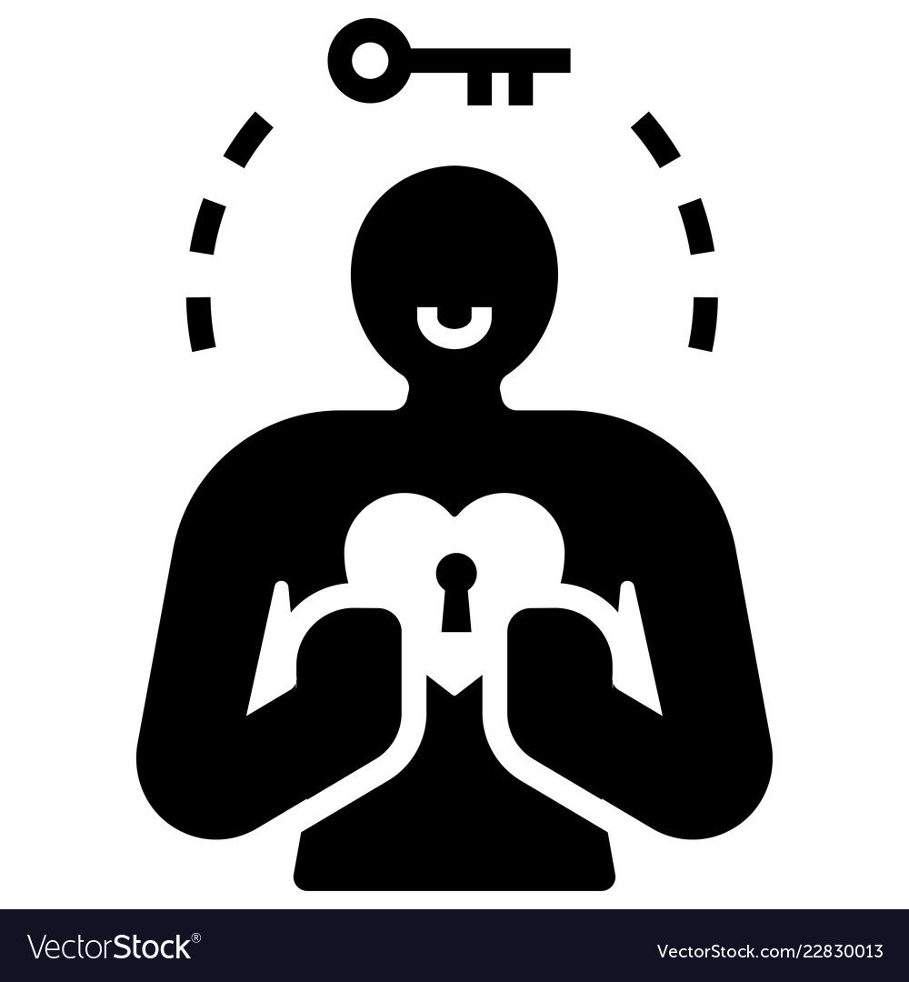 Self awareness solid Royalty Free Vector Image