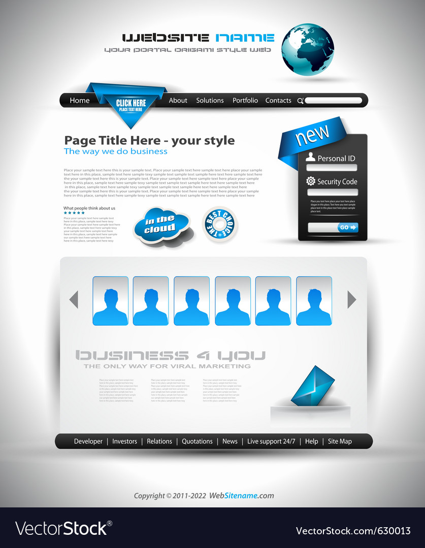 Website document Royalty Free Vector Image - VectorStock