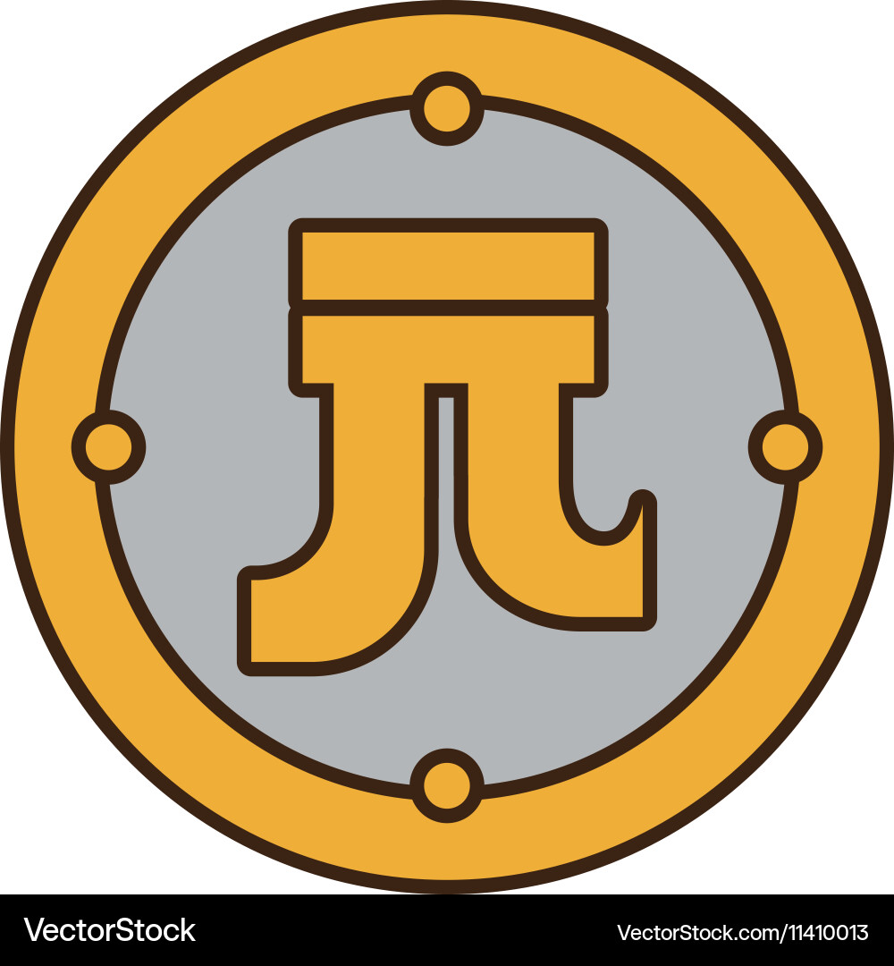 Yuan coin china isolated icon Royalty Free Vector Image