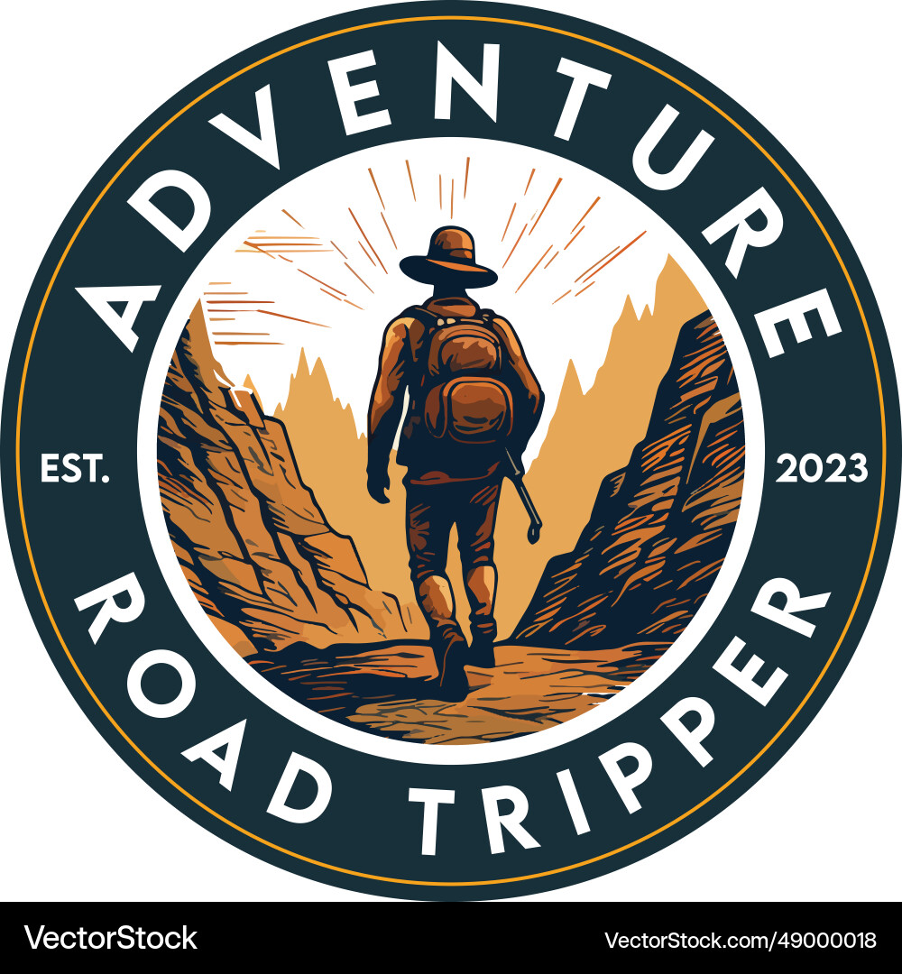 Adventure logo design Royalty Free Vector Image