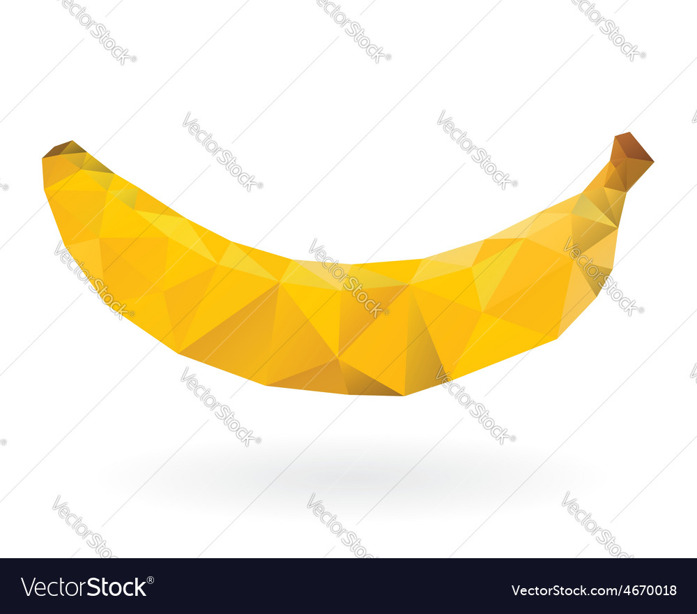 Banana low poly design Royalty Free Vector Image Banana low poly design Royalty Free Vector Image