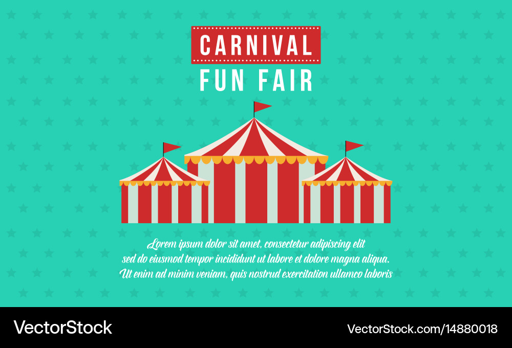 Banner carnival funfair design style Royalty Free Vector