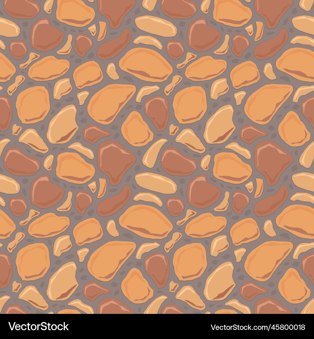 Cartoon game texture rocks dirt and ground Vector Image