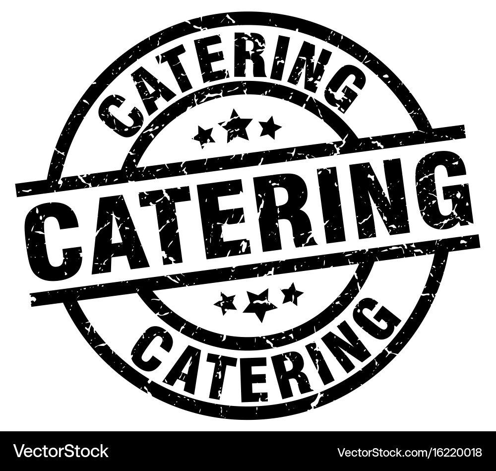 Catering round grunge black stamp Royalty Free Vector Image