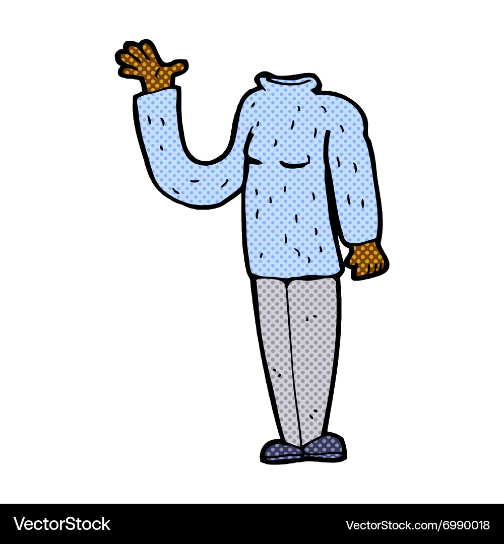 Comic cartoon headless body mix and match Vector Image