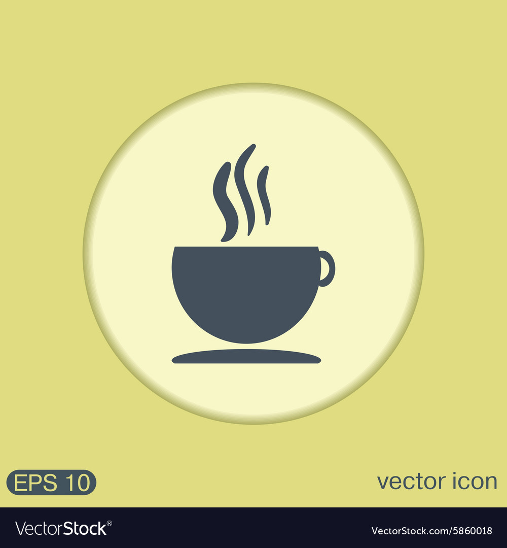 Cup of hot drink icon cafe or diner Royalty Free Vector
