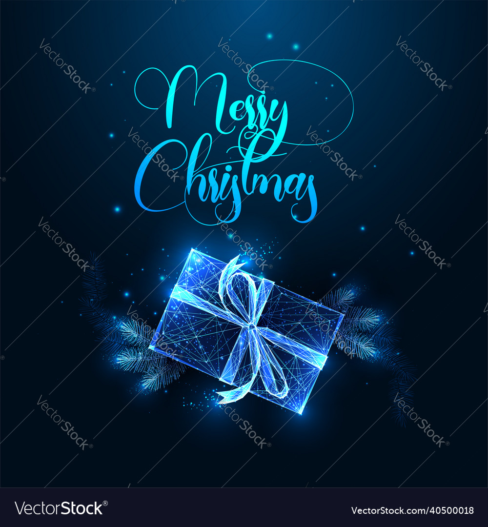 Merry christmas digital greeting card template Vector Image