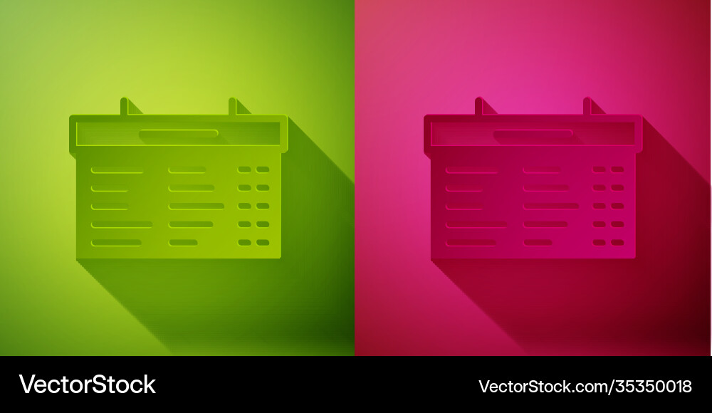 Paper cut train station board icon isolated Vector Image