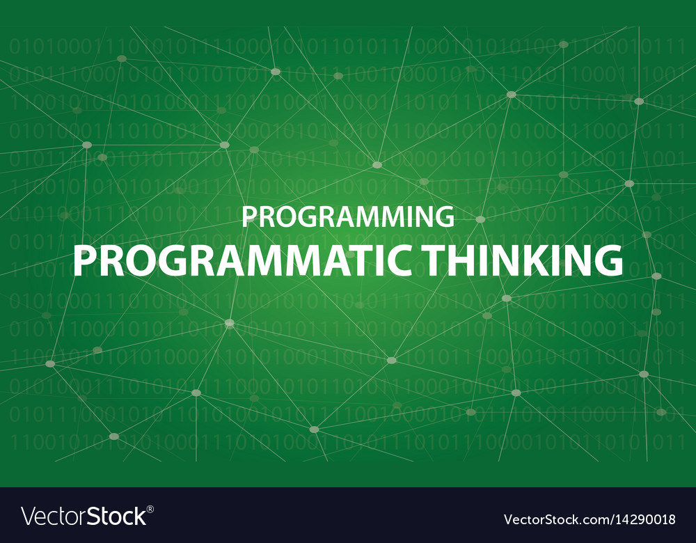 Programming Programmatic Thinking Concept Vector Image