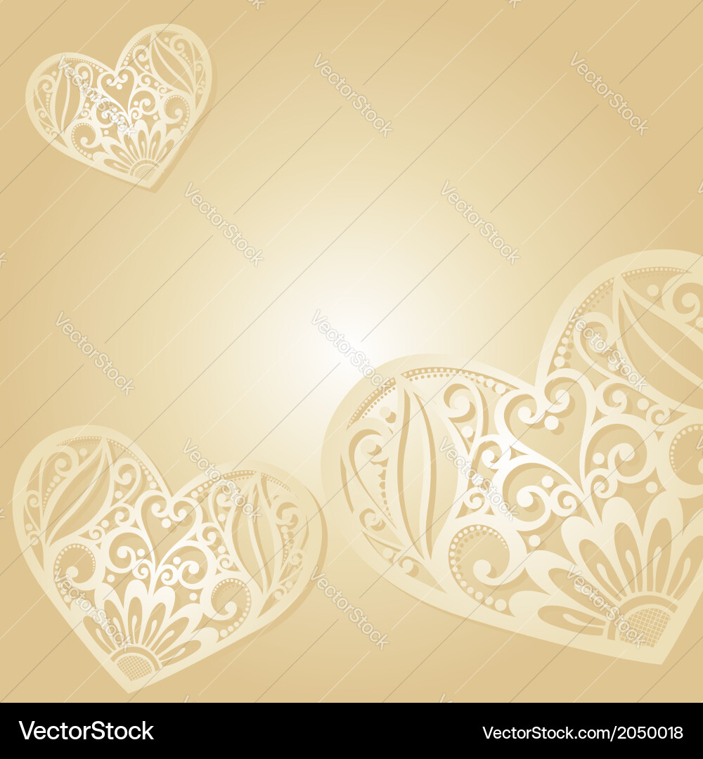 Vintage card with heart Royalty Free Vector Image