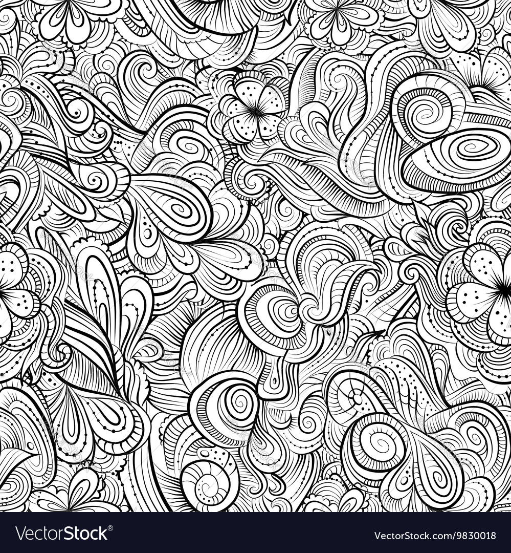 Vintage line art abstract nature ornamental Vector Image