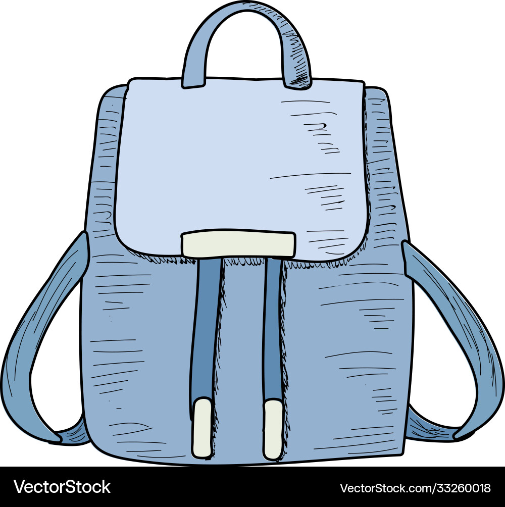 White background fashionable female backpack Vector Image