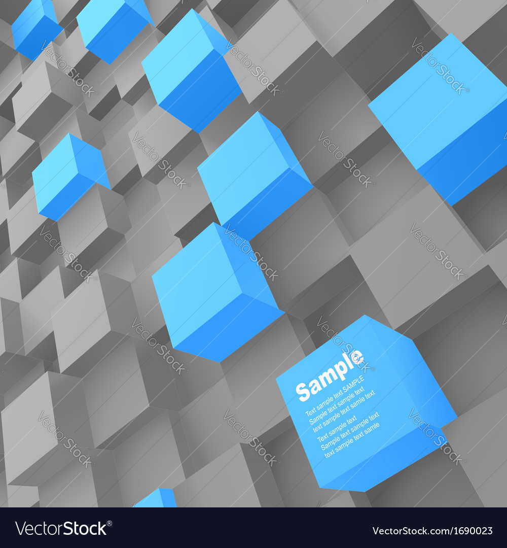 3d blocks structure background Royalty Free Vector Image